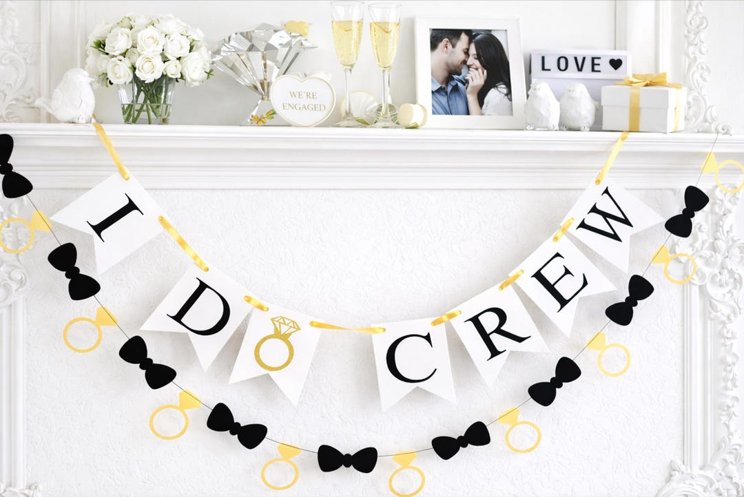I Do Crew Banner: Bridal Shower & Bachelorette Party Decor - Etsy