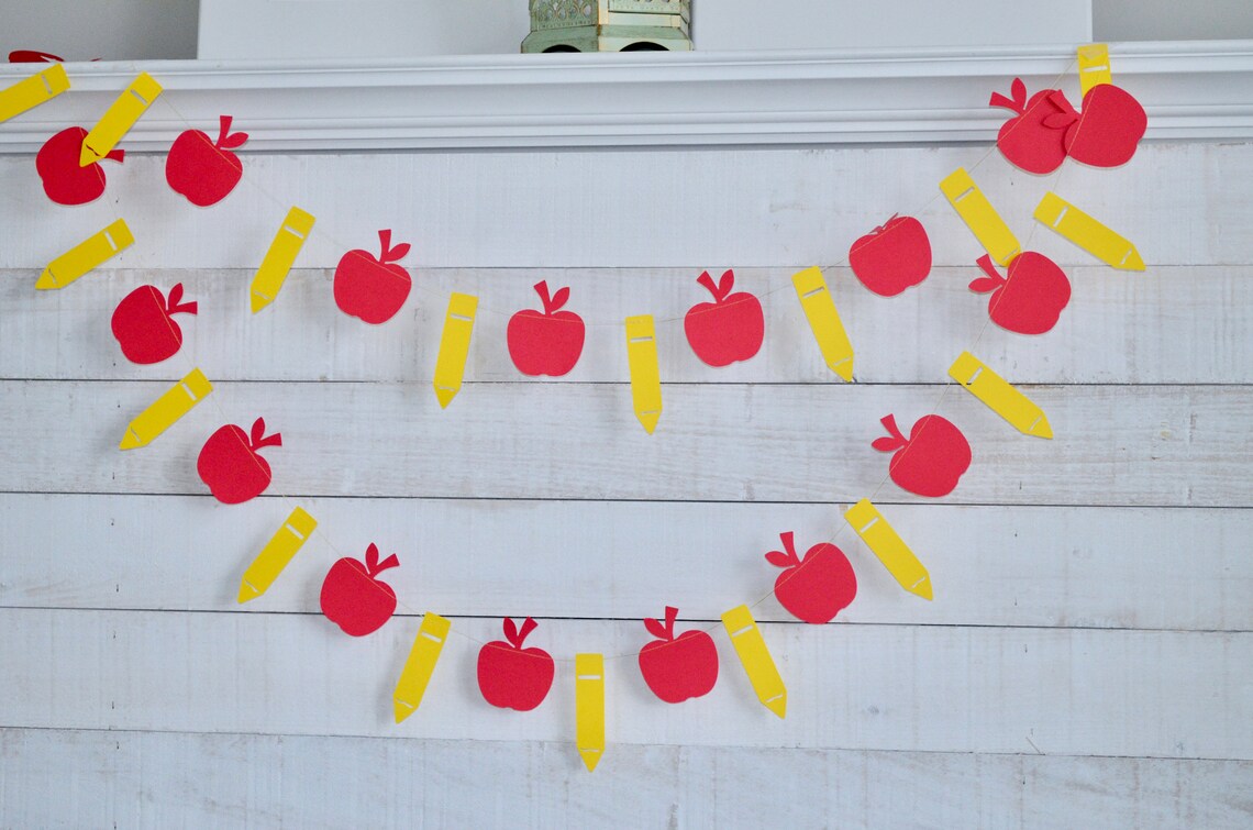 Classroom Decorations Apple and Crayon Teacher Decorations - Etsy