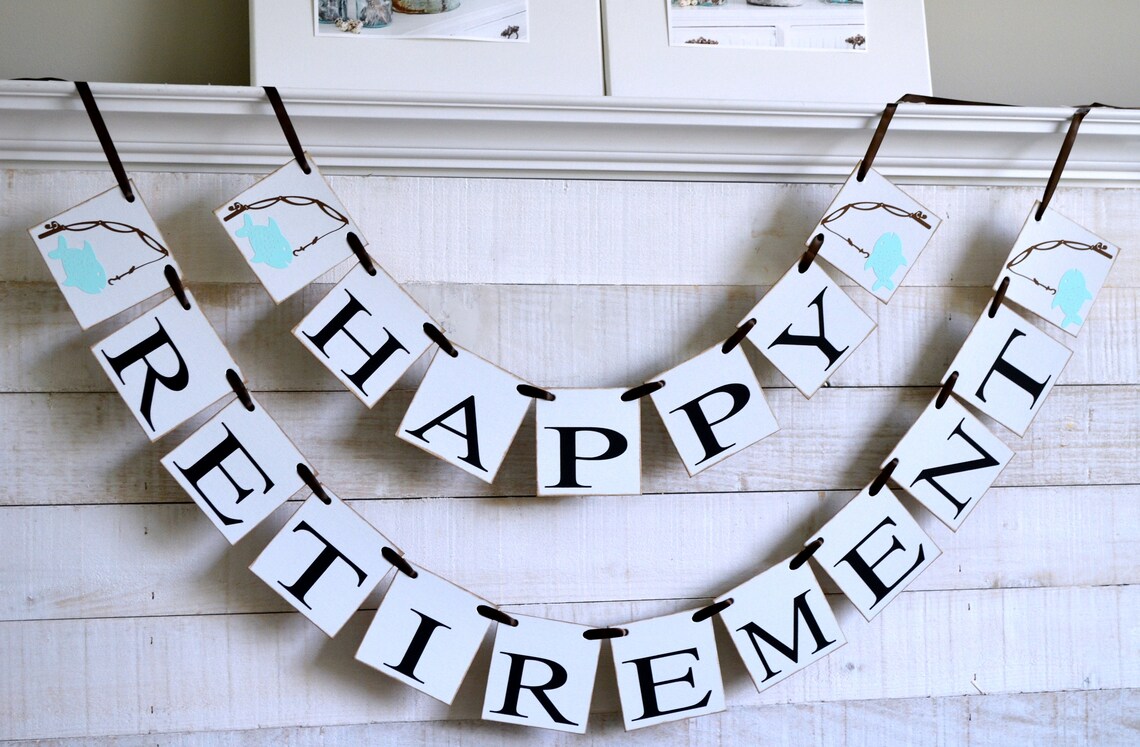 Happy Retirement Banner Retirement Sign Retirement - Etsy