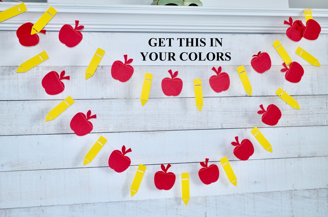Classroom Decorations Apple and Crayon Teacher Decorations - Etsy