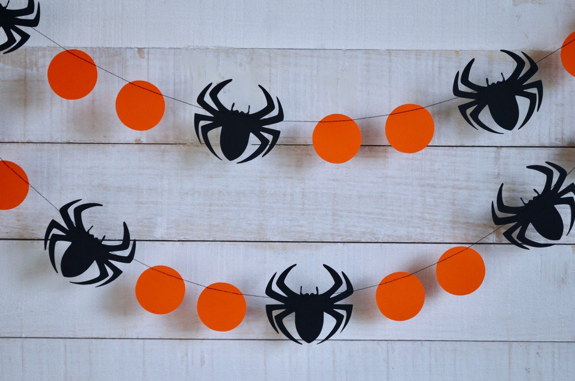 Spider Garland Spider Banner Tarantula Spider Halloween - Etsy