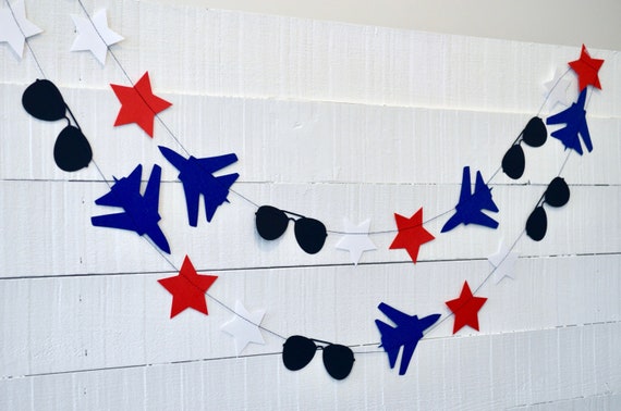 Military jet first birthday decorations, jet baby shower banner ...