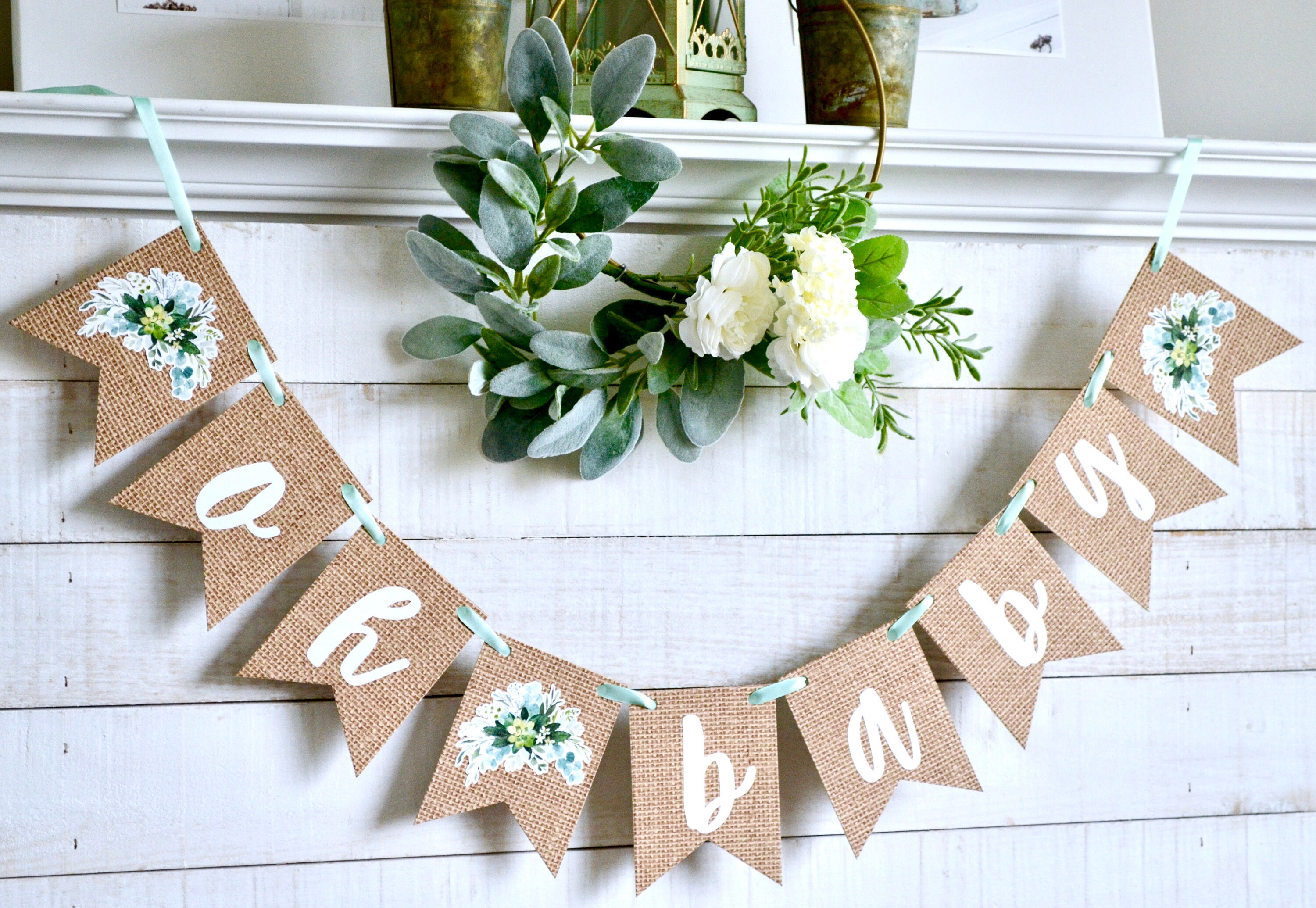 Greenery Baby Shower Banner Greenery Shower Decorations Baby - Etsy