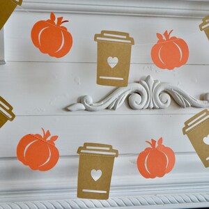 Pumpkin Spice Latte Garland, Coffee Bar Decor, Fall Coffee Lover Gift ...