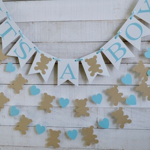 Teddy Bear Baby Shower Decorations, It's a Boy, Gender Reveal Baby ...