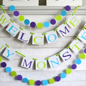 Welcome Tiny Monster Baby Shower Banner, Monster Inc Inspired Baby ...