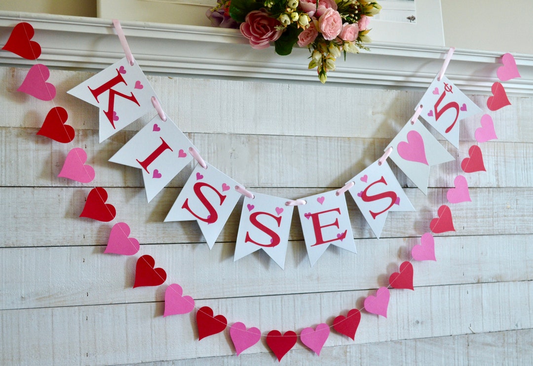 Valentines Photo Prop, Kisses 5 Cents, Kissing Booth Sign, Valentines ...