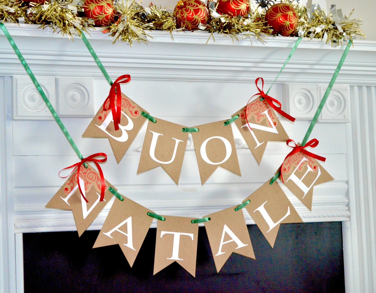 Buon Natale Banner Italian Christmas Banner Vintage Italian - Etsy