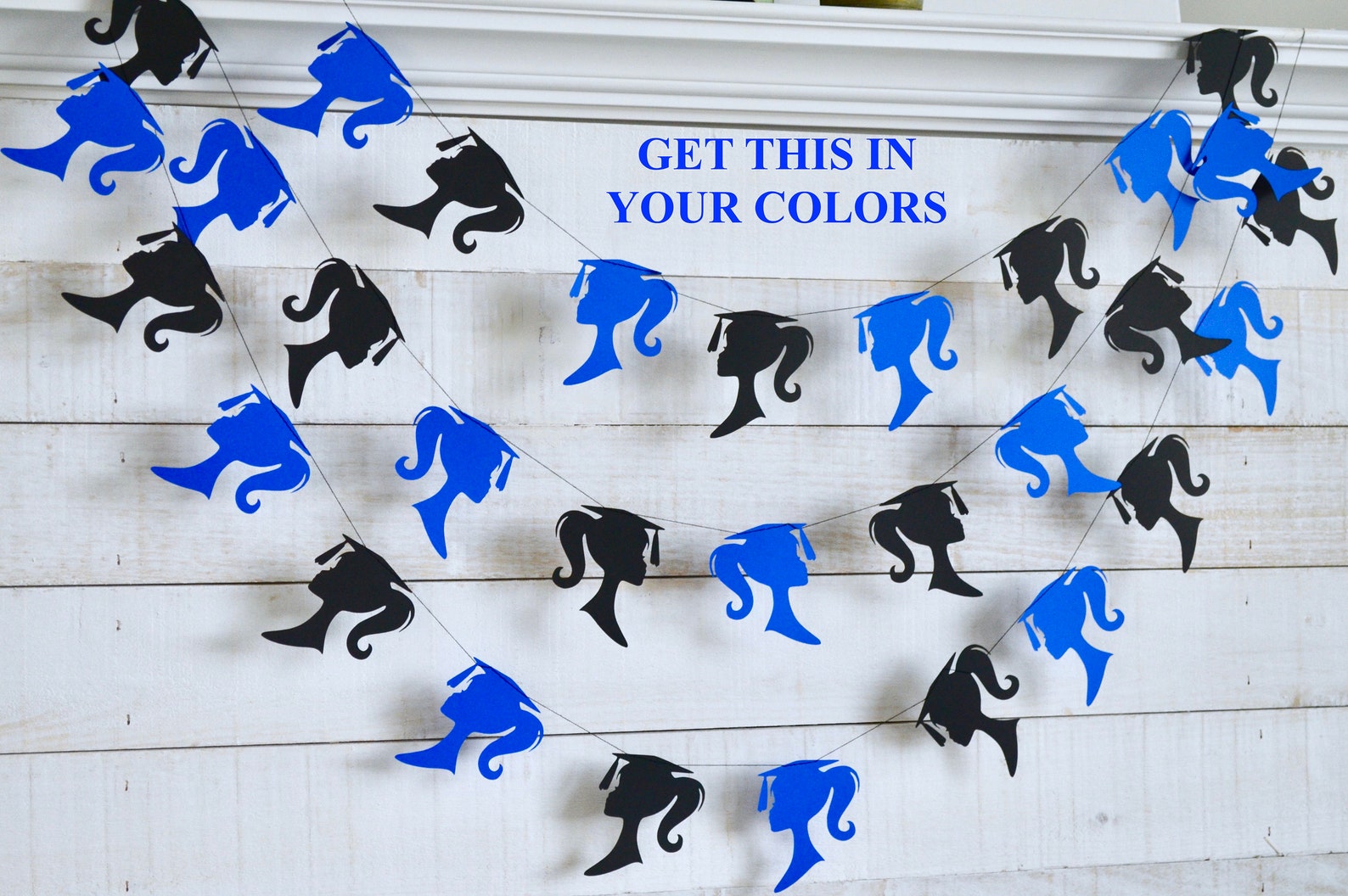 Graduation Cap Garland Graduation Party Decorations High - Etsy