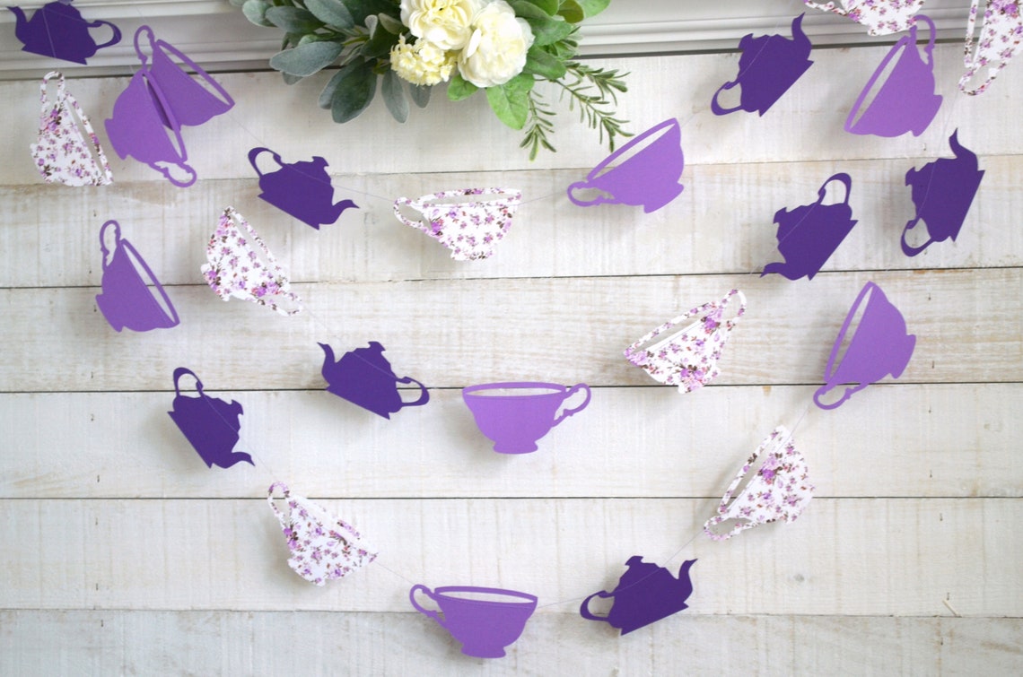 Tea Party Banner Tea Party Decorations Tea Time Banner Tea - Etsy