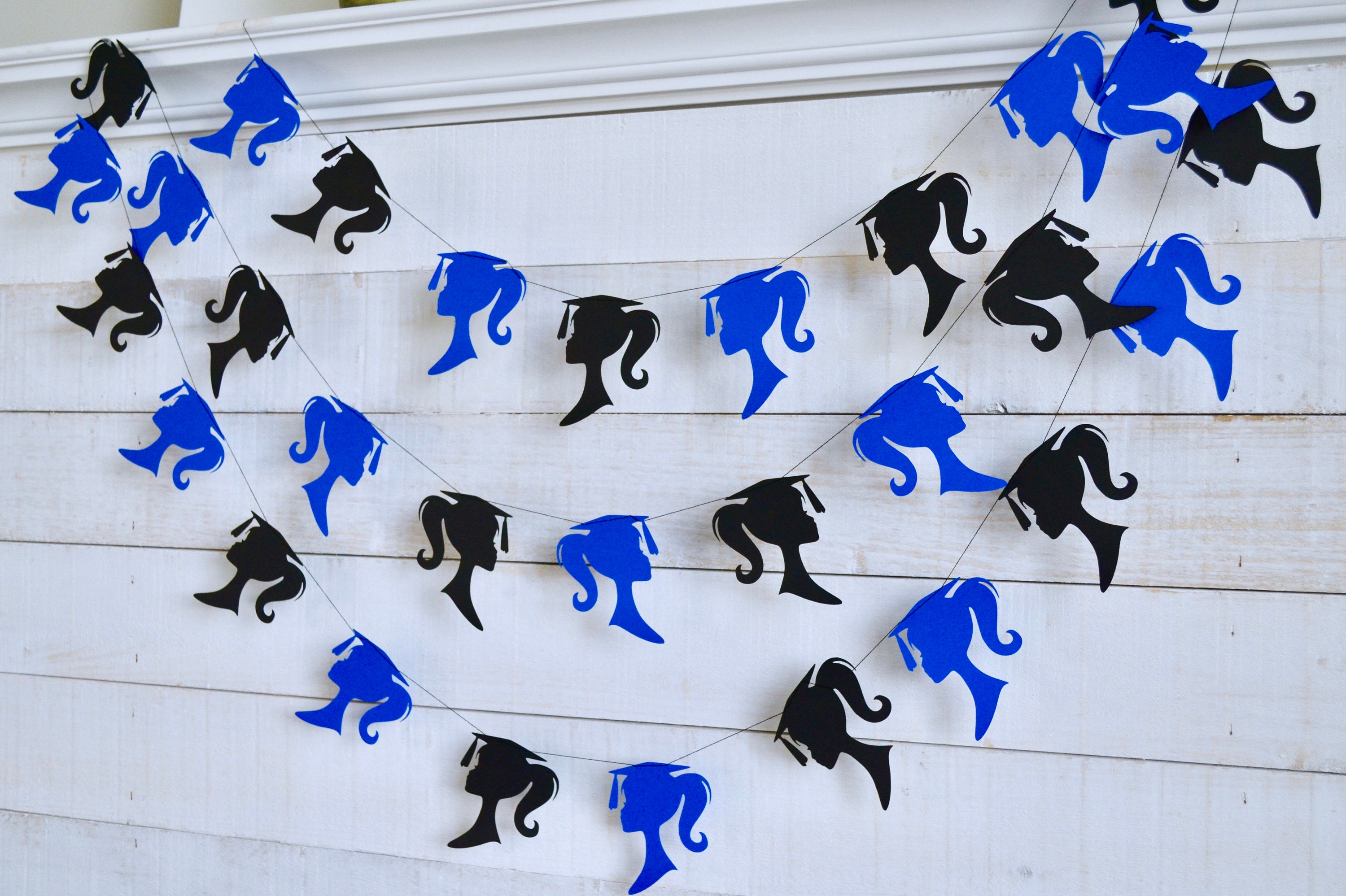 Graduation Cap Garland Graduation Party Decorations High - Etsy