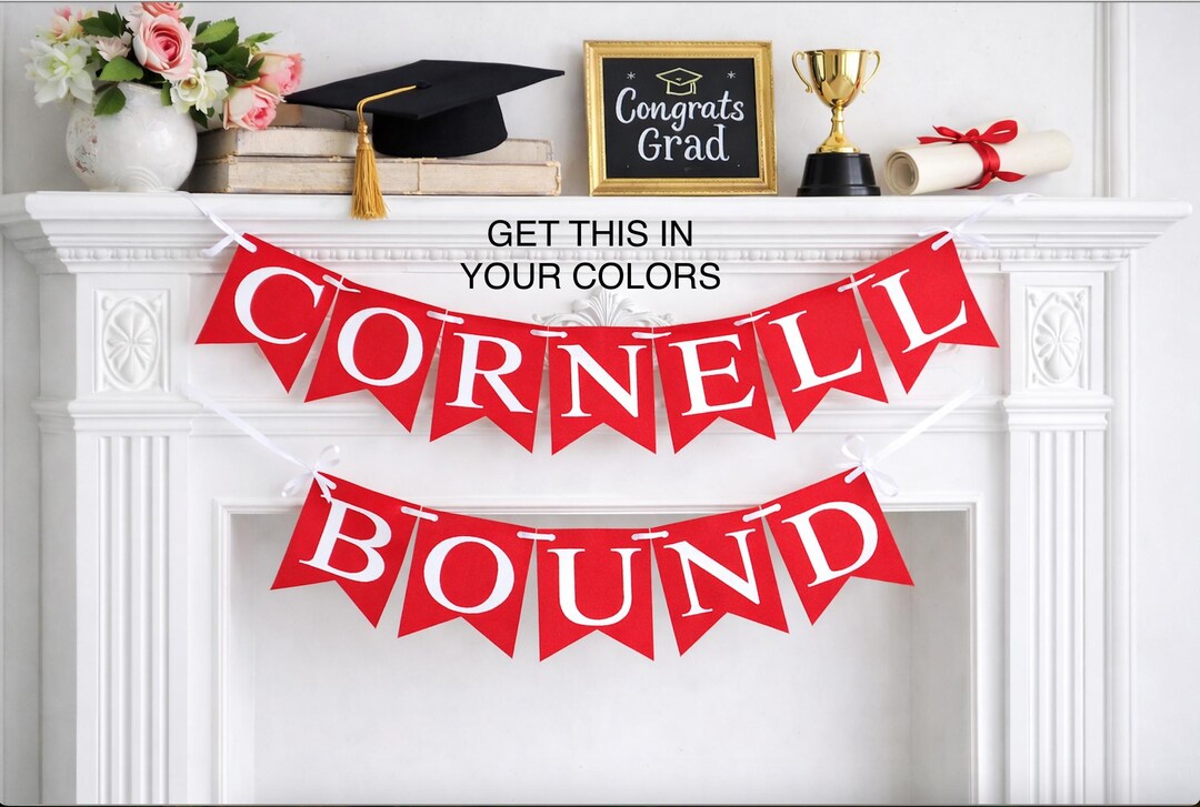College Bound Banner: Personalized Name School Colors Graduation Decor ...