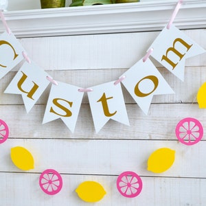 Custom Lemon Banner, Customized Lemonade Party Decor, Custom Lemonade ...