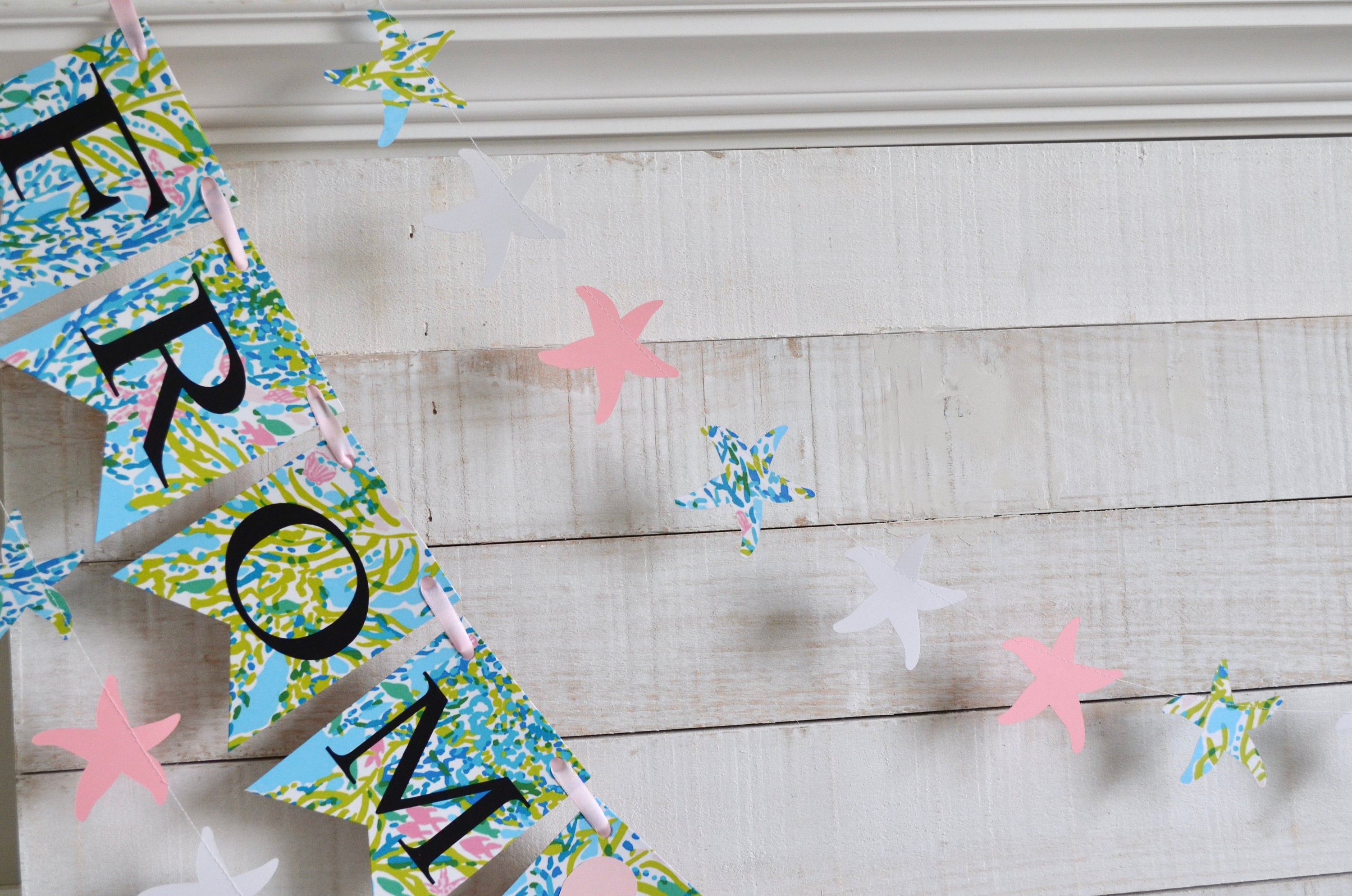 From Miss to Mrs Banner Pink and Green Beach Theme Bridal | Etsy