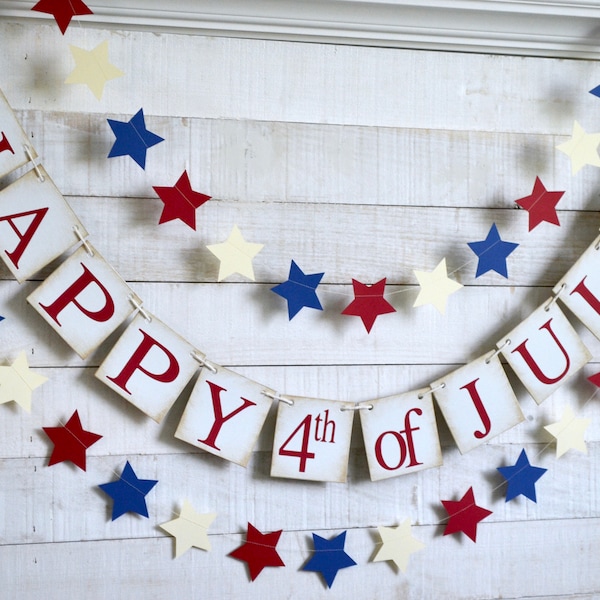 4th of July Bunting - Etsy