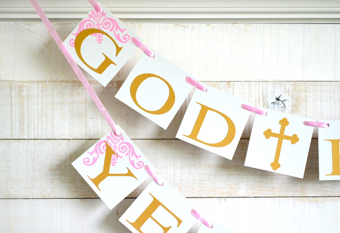 Girl Baptism Banner Christening Banner First Communion | Etsy