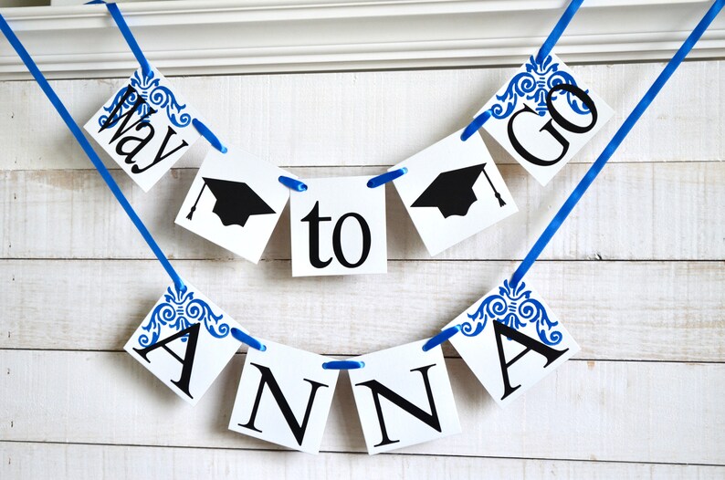 Way to Go Banner Customized Graduation Name Banner - Etsy