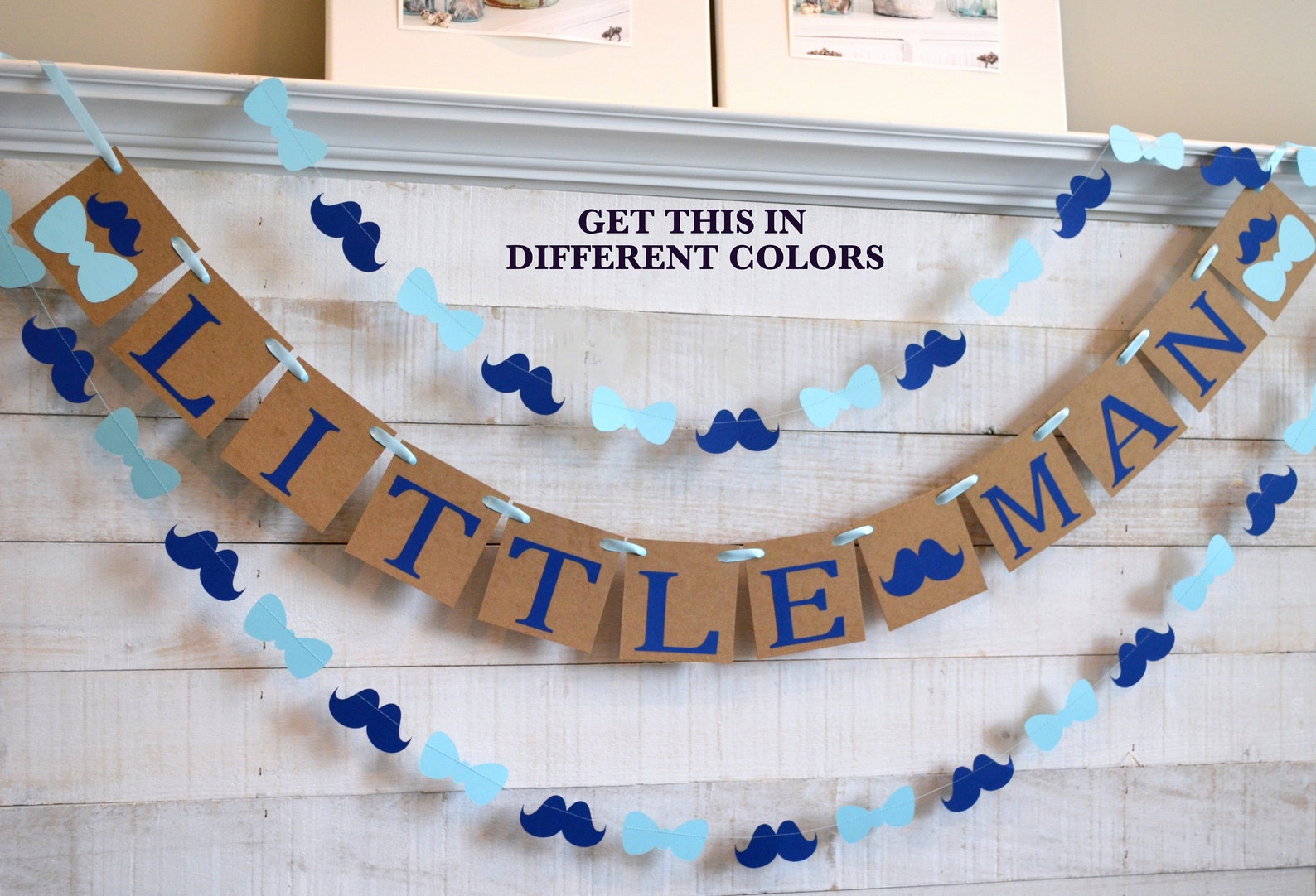 Little Man Banner Mustache and Bowtie Baby Shower - Etsy