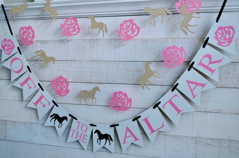 Off to the Altar Banner, Horse Race Bachelorette Party Decorations ...