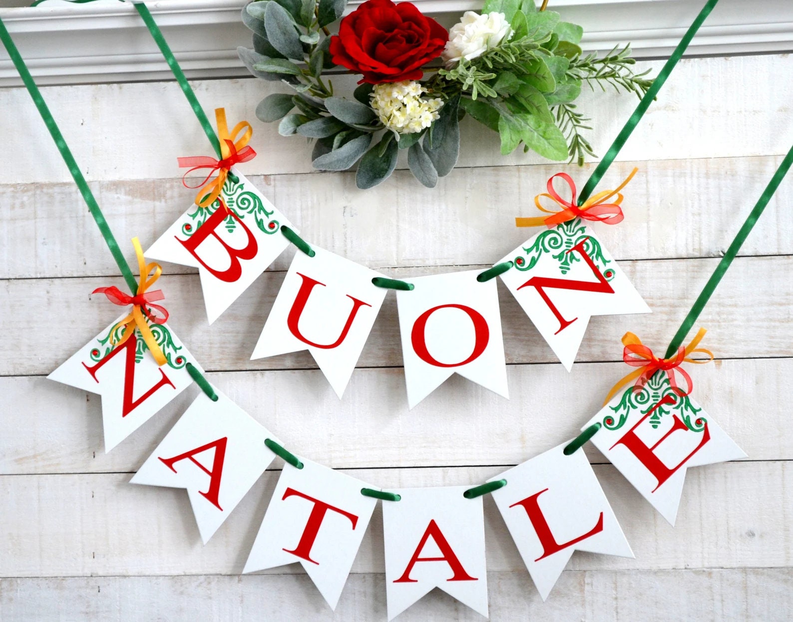 Buon Natale Banner: Italian Christmas Decoration, Photo Backdrop - Etsy