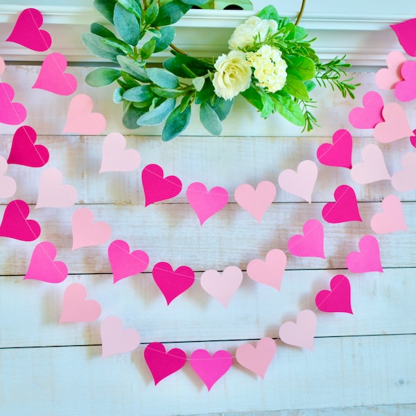 Pink Heart Banner - Etsy