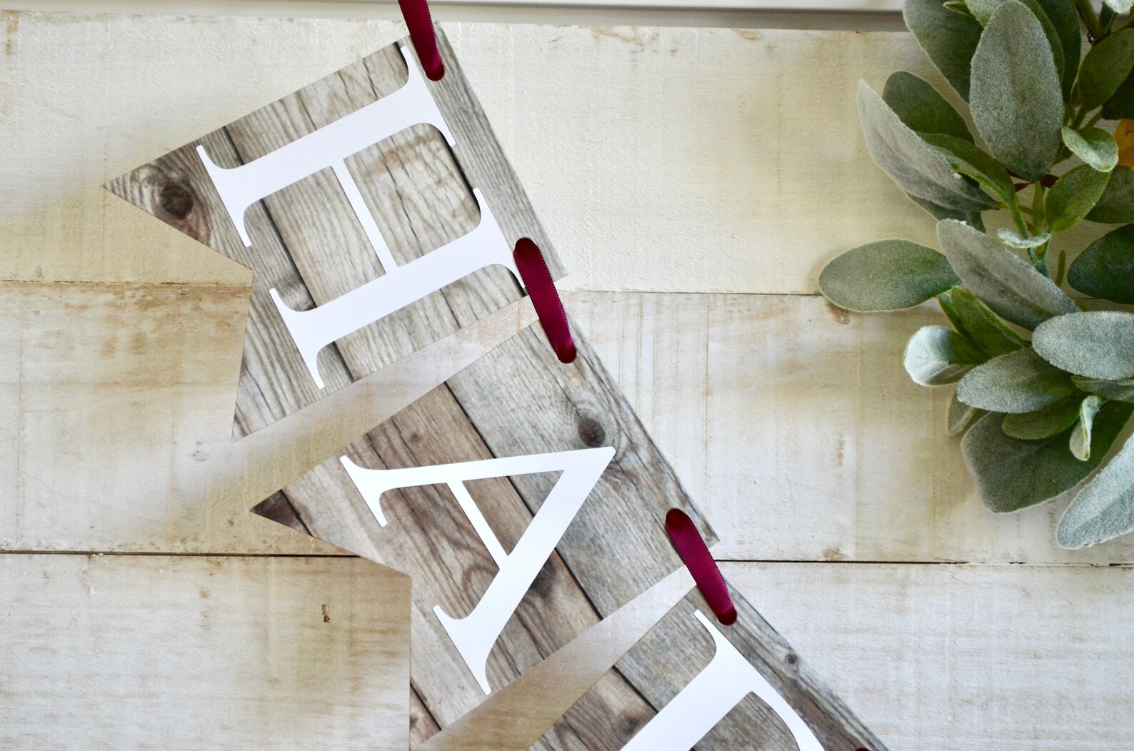 HAPPY FALL Banner Rustic Wood Banner Fall Bunting Fall | Etsy