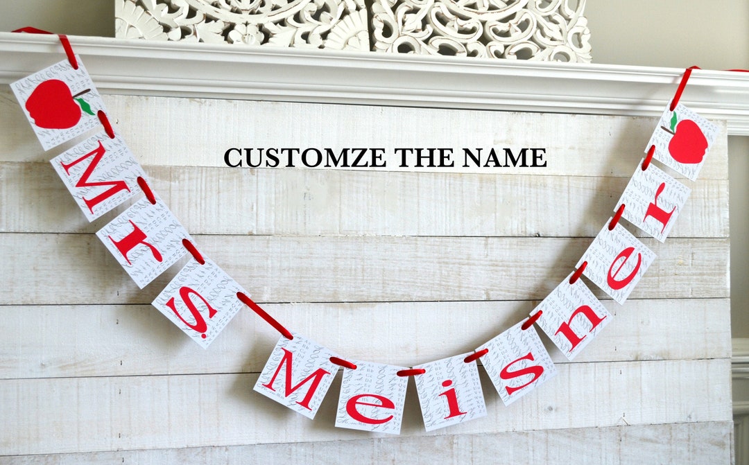Teacher Name Banner, Teacher Classroom Name Banner, Classroom ...