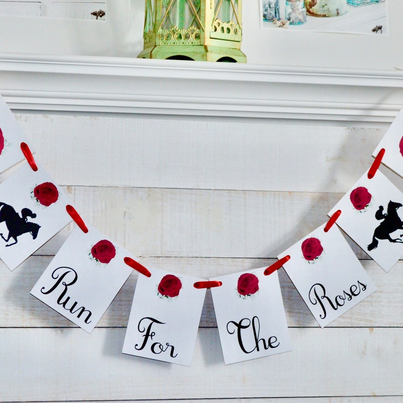 Run for the Roses Banner - Etsy
