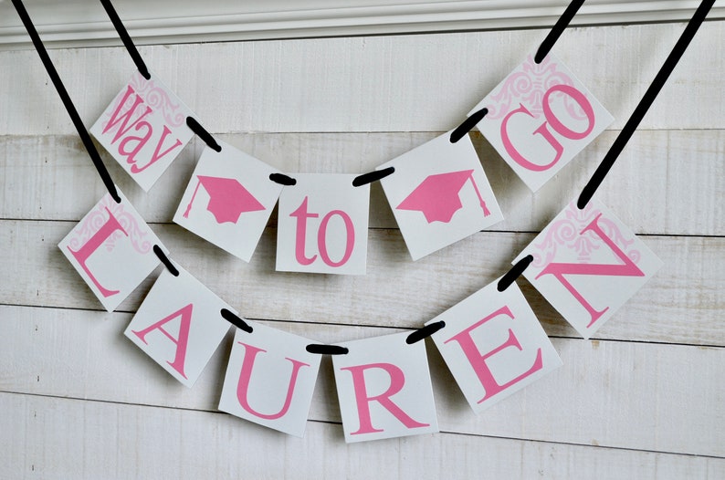 Way to Go Banner Customized Graduation Name Banner - Etsy