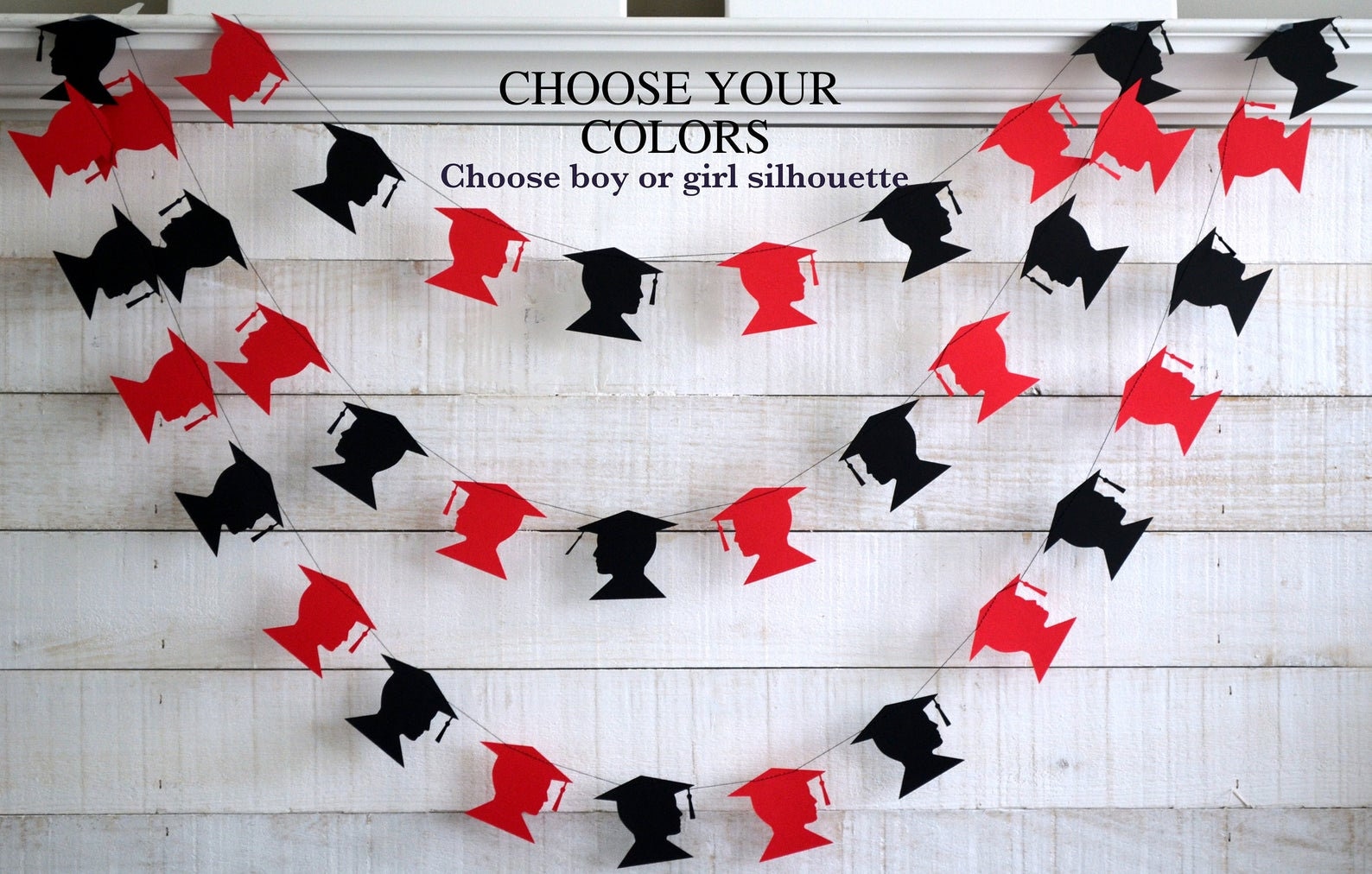 Graduation Cap Garland Graduation Party Decorations High - Etsy