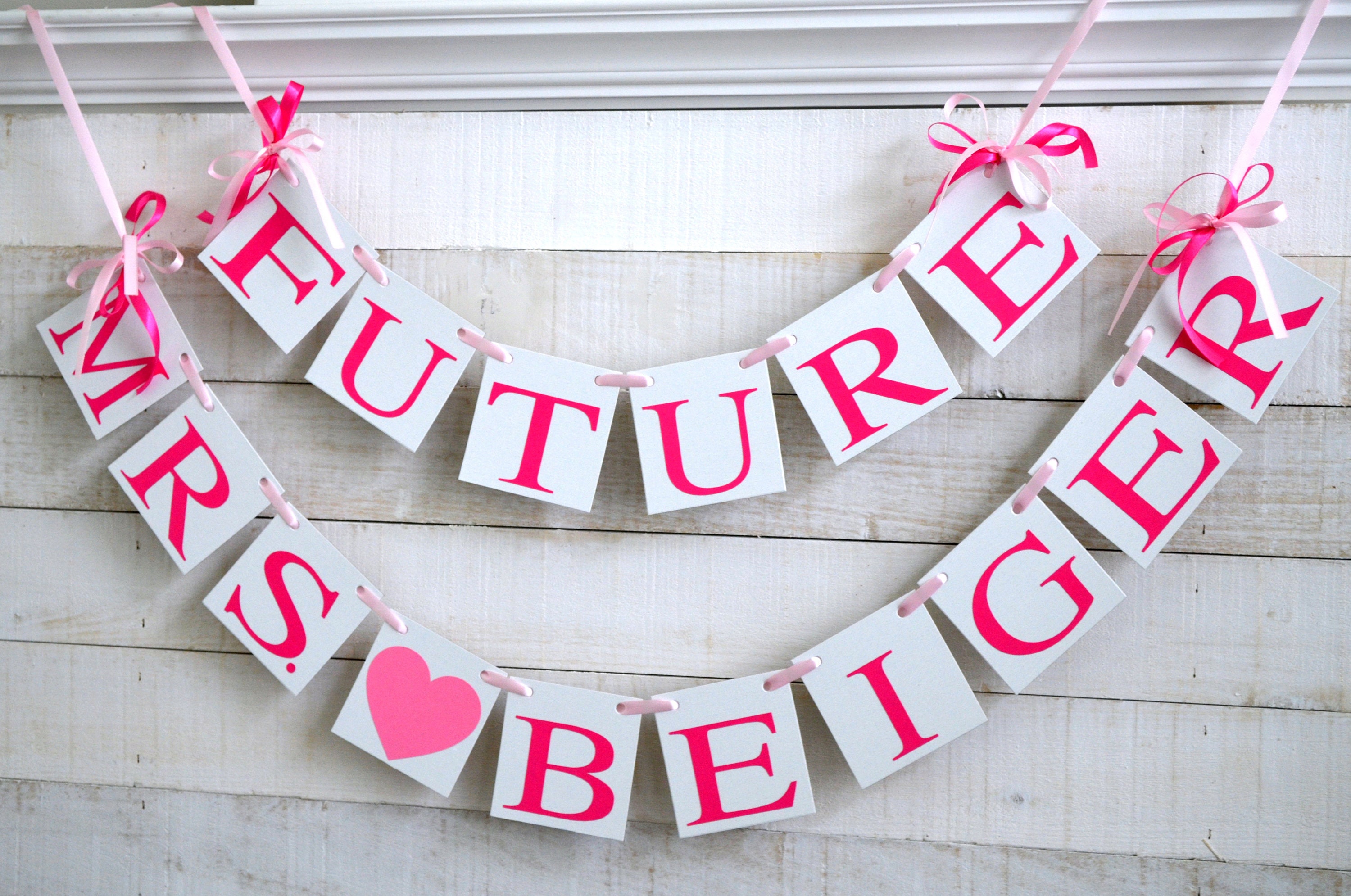 Future Mrs Banner Bridal Shower Banner Pink Future Mrs | Etsy