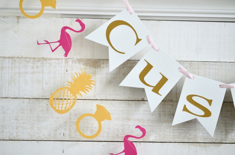 Flamingo Banner Pineapple Banner Custom Party Banners - Etsy