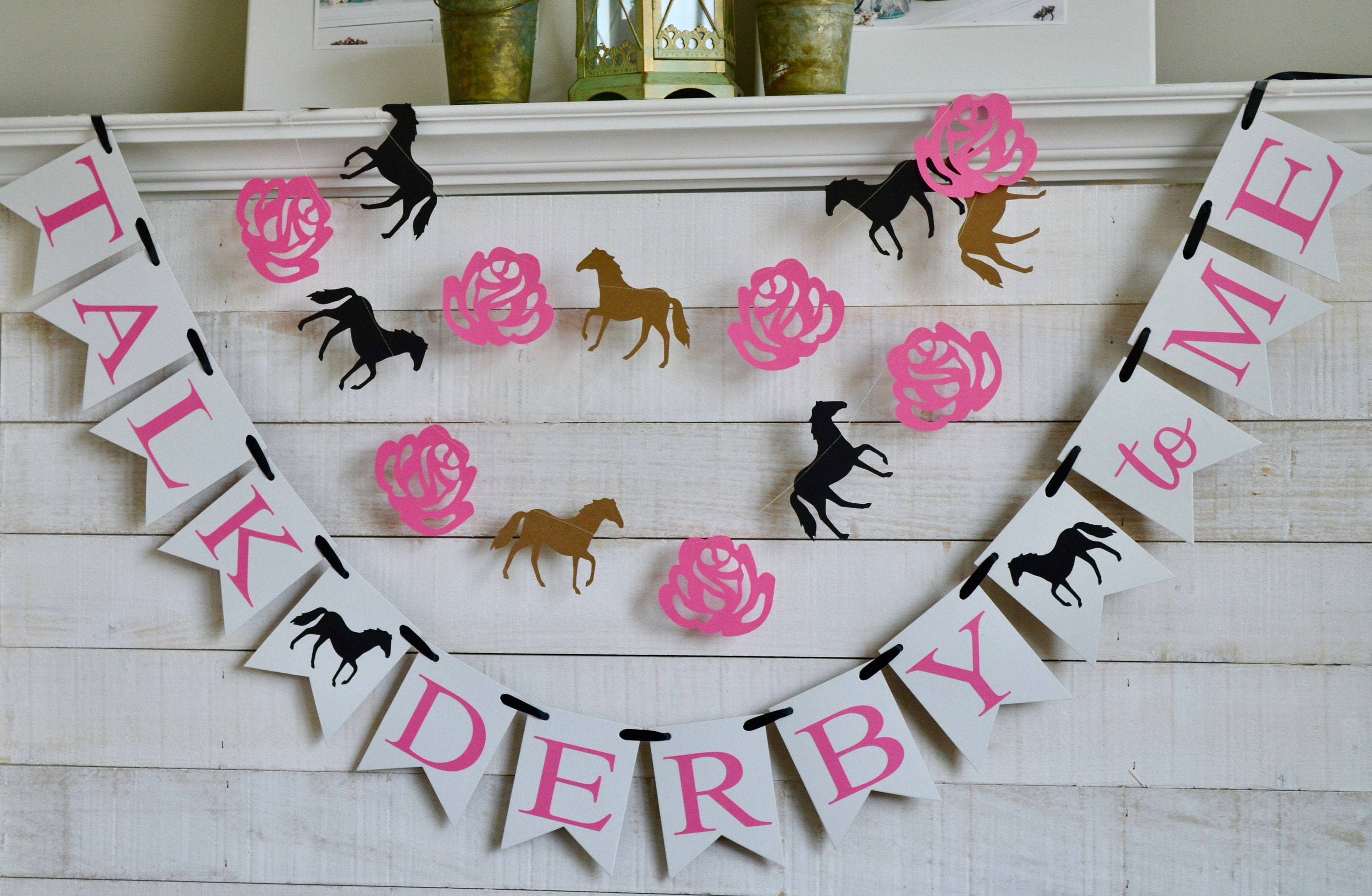 Talk Derby to Me Banner Kentucky Derby Bridal Shower Banner | Etsy