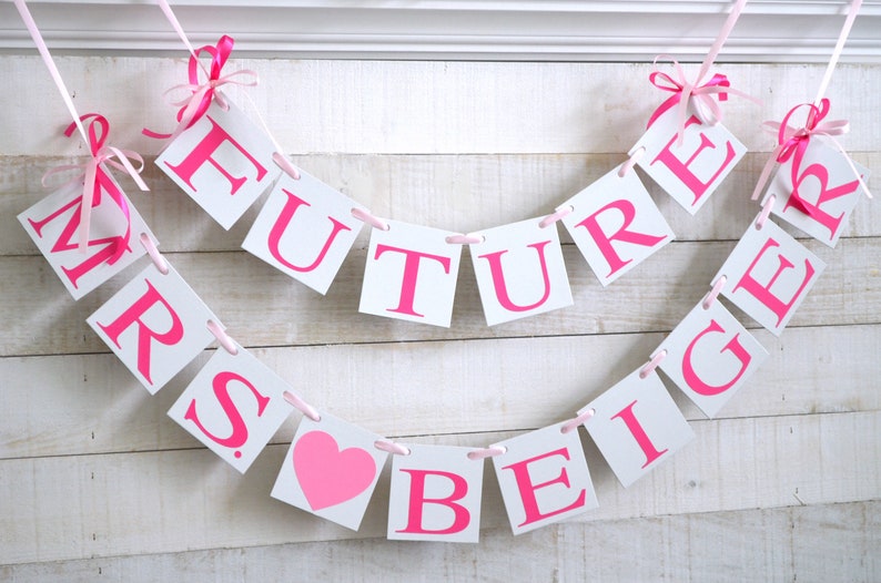 Future Mrs Banner Bridal Shower Banner Pink Future Mrs - Etsy