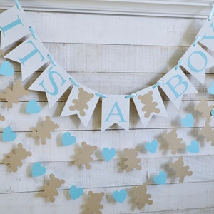 Teddy Bear Baby Shower Decorations, It's a Boy, Gender Reveal Baby ...