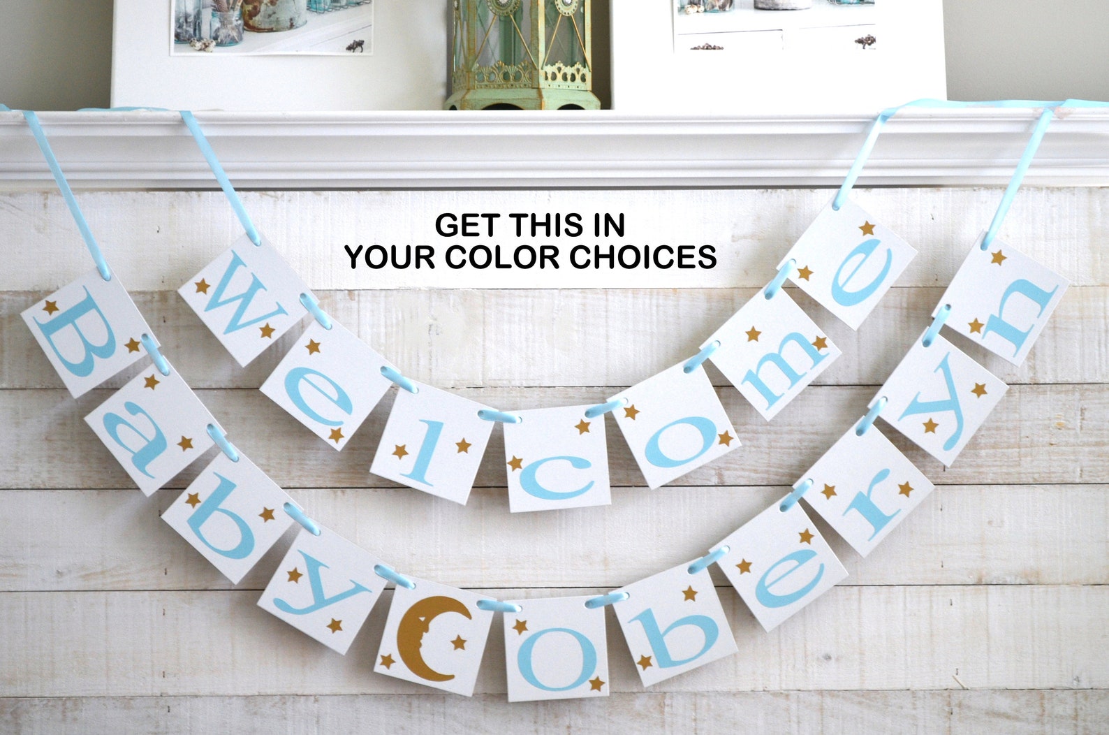 Welcome Baby Custom Banner Customized Baby Shower Banners - Etsy
