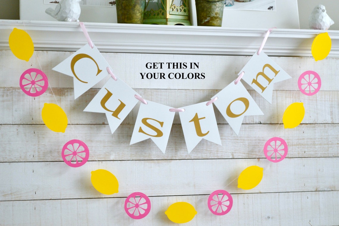 Custom Lemon Banner Customized Lemonade Party Decor Custom | Etsy