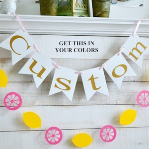 Custom Lemon Banner, Customized Lemonade Party Decor, Custom Lemonade ...