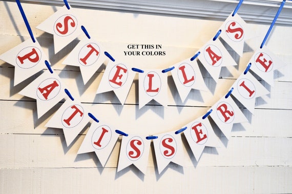 PATISSERIE birthday banner - French Birthday Banner - Patisserie Sign ...