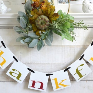 Thankful Banner, Thanksgiving Decorations, Thanksgiving Sign, We Are ...