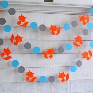 Fox Garland, Woodland Party Decor, Fox Wall Decor, Woodland Garland ...