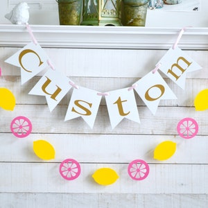 Custom Lemon Banner, Customized Lemonade Party Decor, Custom Lemonade ...