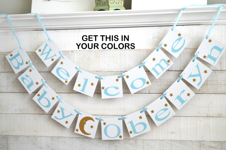 Welcome Baby Custom Banner Customized Baby Shower Banners - Etsy