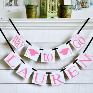 Way to Go Banner, Customized Graduation Name Banner, Graduation Photo ...