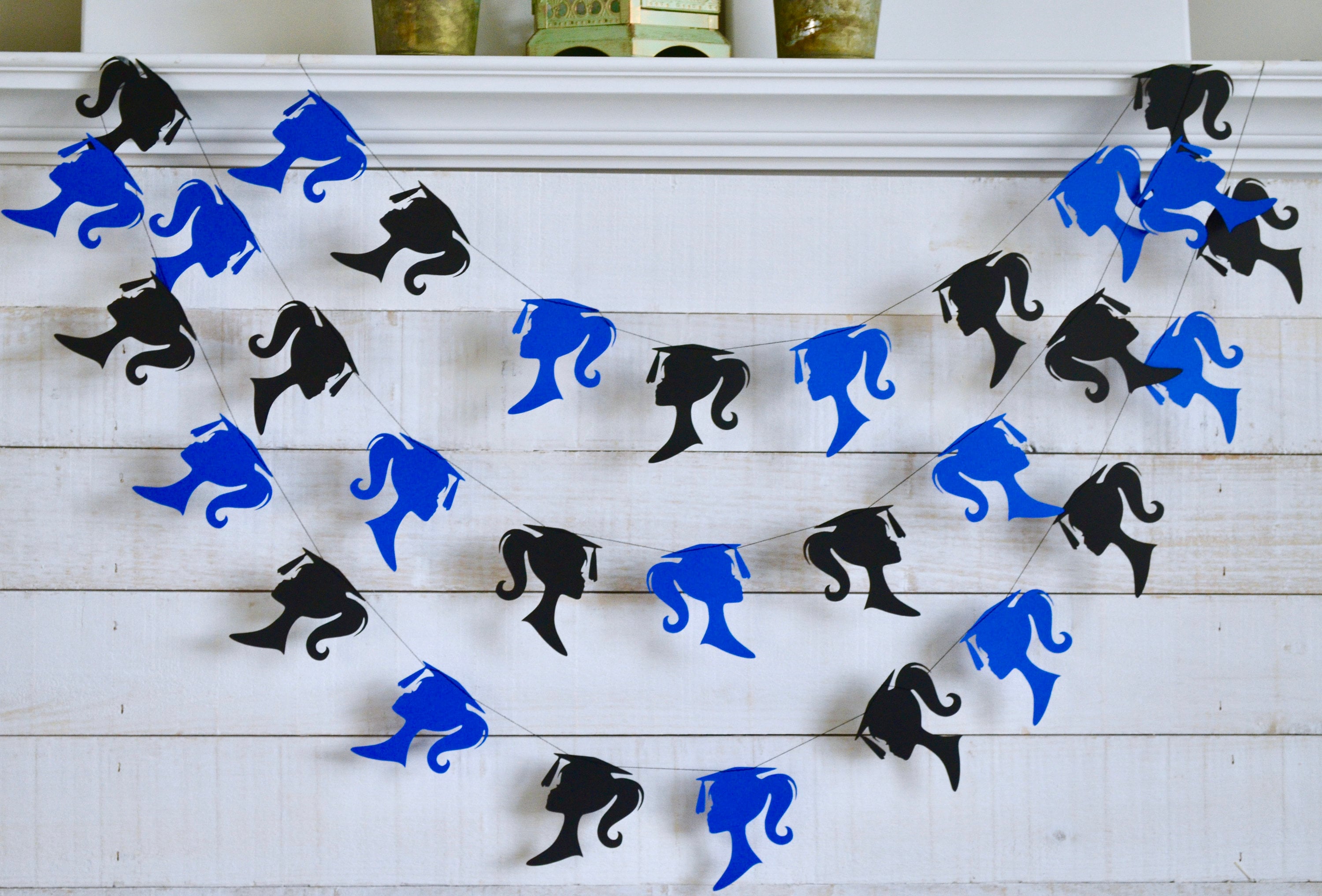 Graduation Cap Garland Graduation Party Decorations High - Etsy