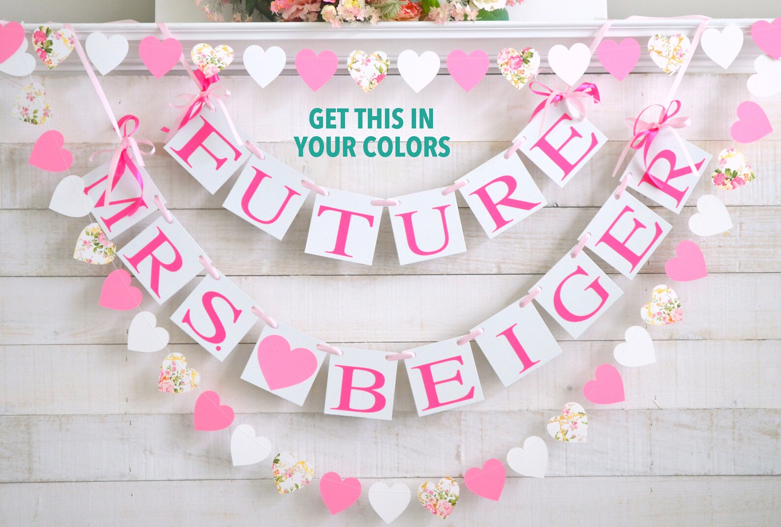 Future Mrs Banner Bridal Shower Banner Pink Future Mrs - Etsy