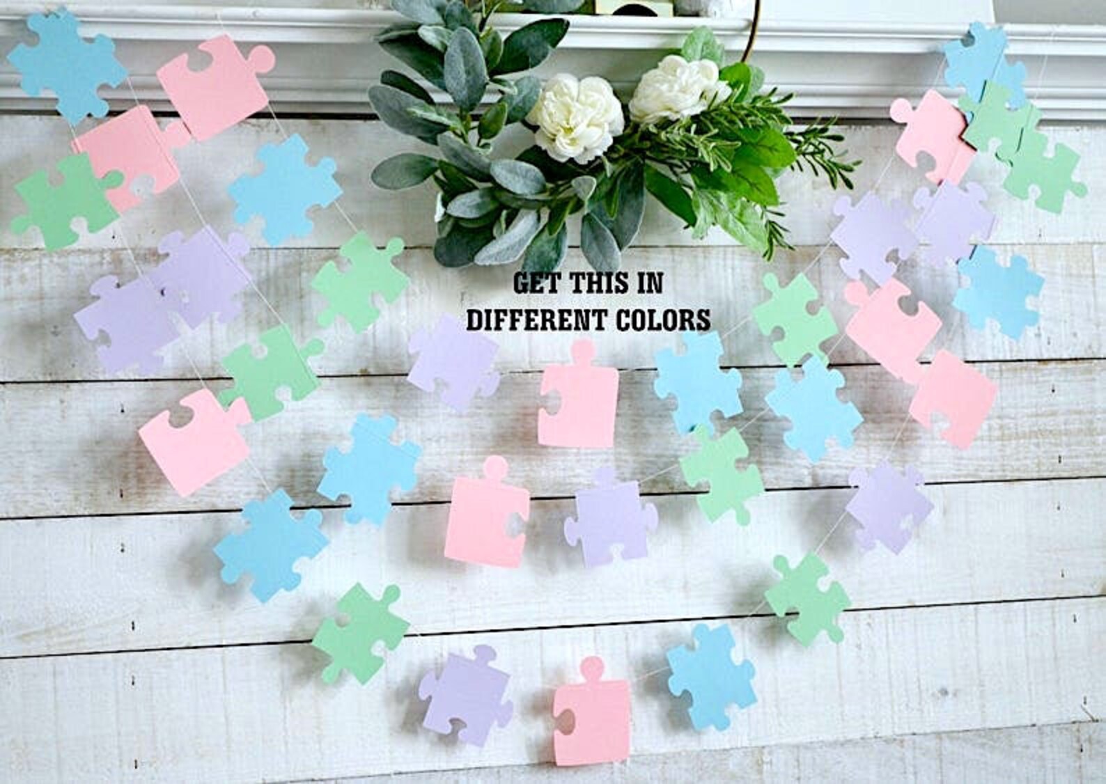 Adoption Party Decorations Puzzle Banner, “choose Your Colors” Puzzle ...
