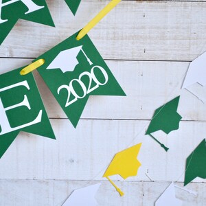 Green and Yellow High School Graduation Banner, Congrats Banner ...