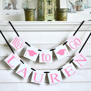 Way to Go Banner, Customized Graduation Name Banner, Graduation Photo ...
