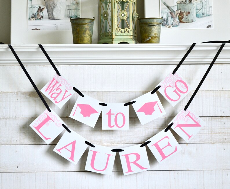 Way to Go Banner Customized Graduation Name Banner - Etsy